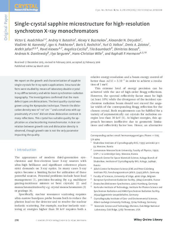 (PDF) Single-crystal sapphire microstructure for high-resolution ...