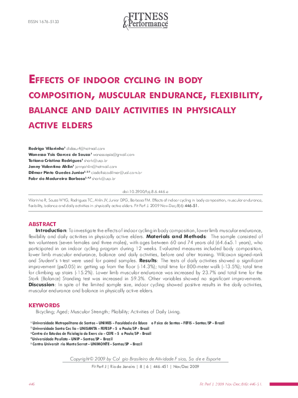 (PDF) Effects of indoor cycling in body composition, muscular endurance ...