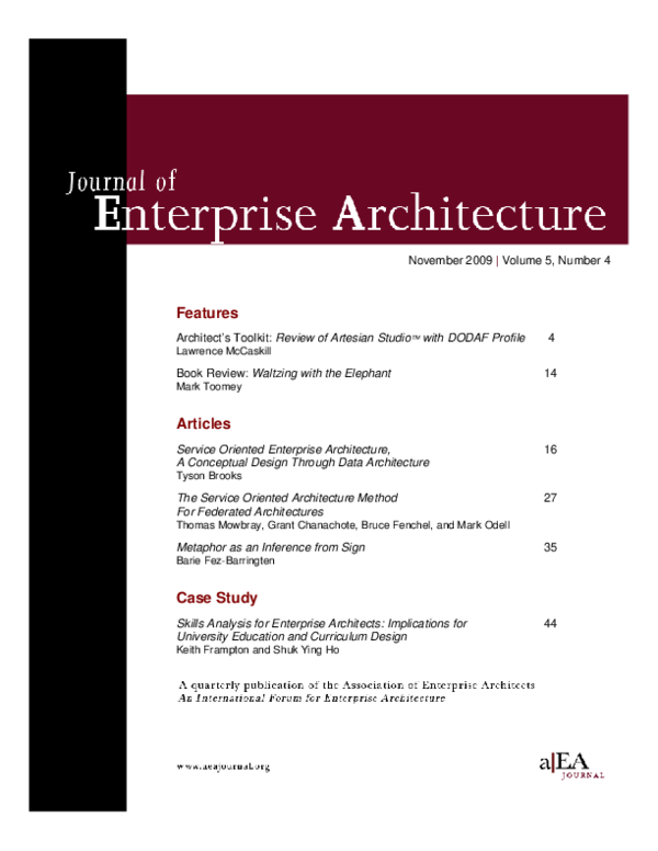 (PDF) Service Oriented Enterprise Architecture: A Conceptual Design ...