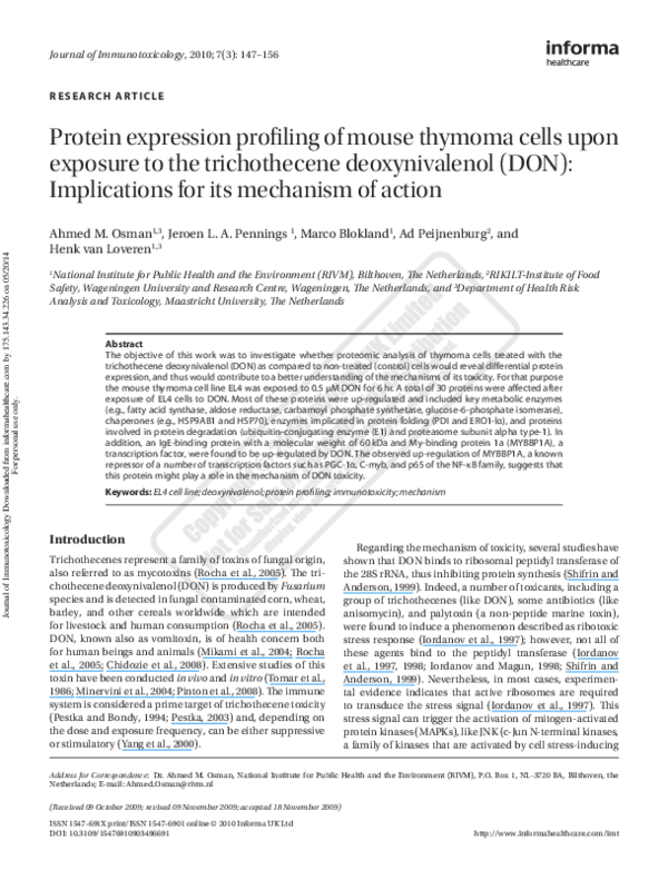 (PDF) Proteomic analysis of mouse thymoma EL4 cells treated with bis ...
