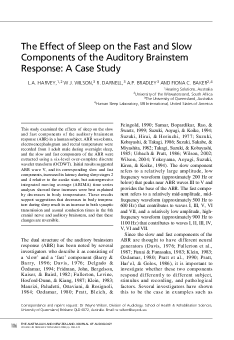 (PDF) The Effect of Sleep on the Fast and Slow Components of the ...