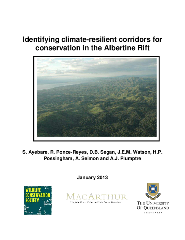 (PDF) Identifying climate resilient corridors for conservation in the ...