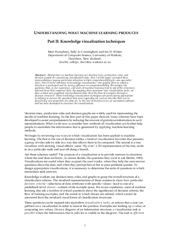 (PDF) Understanding what machine learning produces - Part II: Knowledge ...