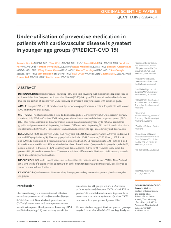 (PDF) Under-utilisation of preventive medication in patients with ...