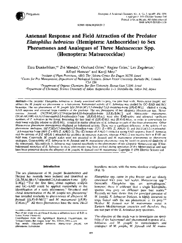 (PDF) A common mode of attraction of larvae and adults of insect ...