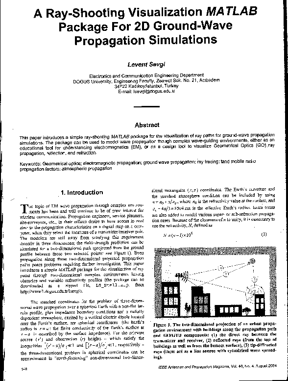 (PDF) A ray-shooting visualization MATLAB package for 2D ground-wave ...