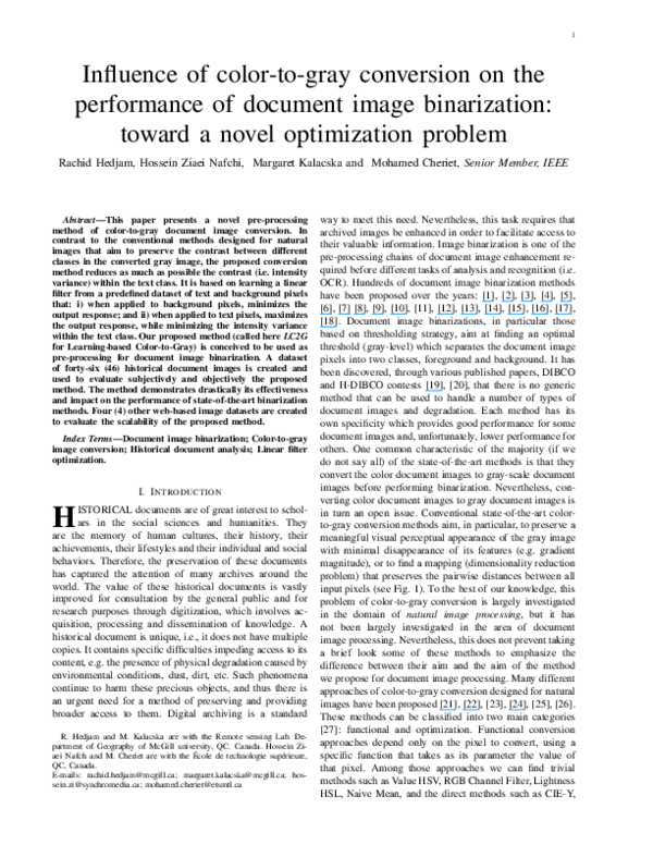 (PDF) Influence of color-to-gray conversion on the performance of ...
