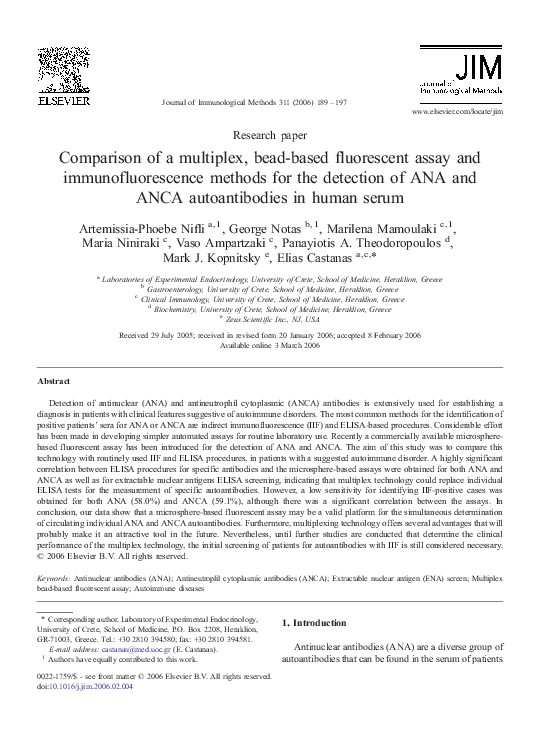 (PDF) Automation in indirect immunofluorescence testing: a new step in ...