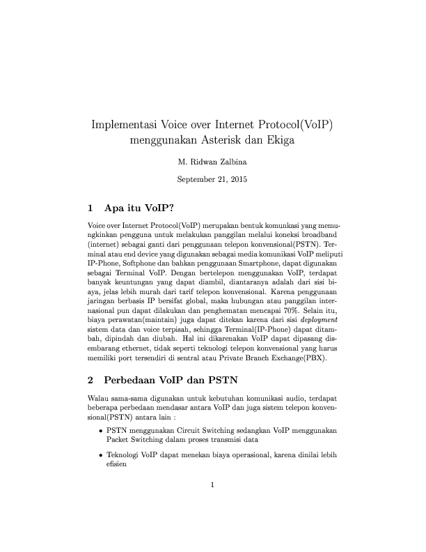 Implementasi Voice over Internet Protocol(VoIP) menggunakan Asterisk dan Ekiga | Muhammad Ridwan ...