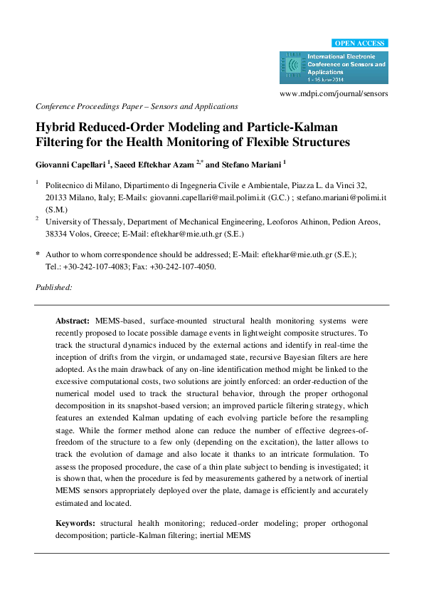 (PDF) Hybrid Reduced-Order Modeling and Particle-Kalman Filtering for ...