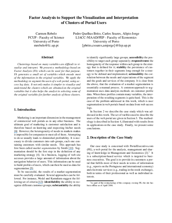 cluster analysis after factor analysis