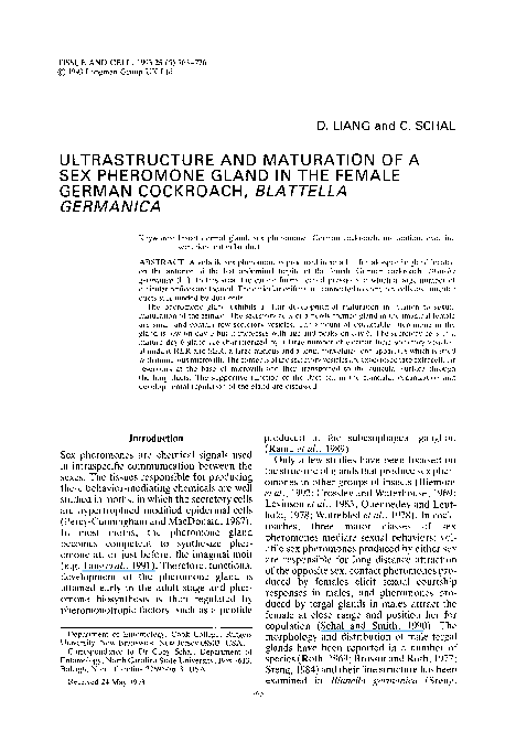 (PDF) Ultrastructure and maturation of a sex pheromone gland in the ...