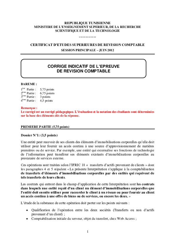 (PDF) REPUBLIQUE TUNISIENNE MINISTERE DE L'ENSEIGNEMENT SUPERIEUR, DE LA RECHERCHE SCIENTIFIQUE ...