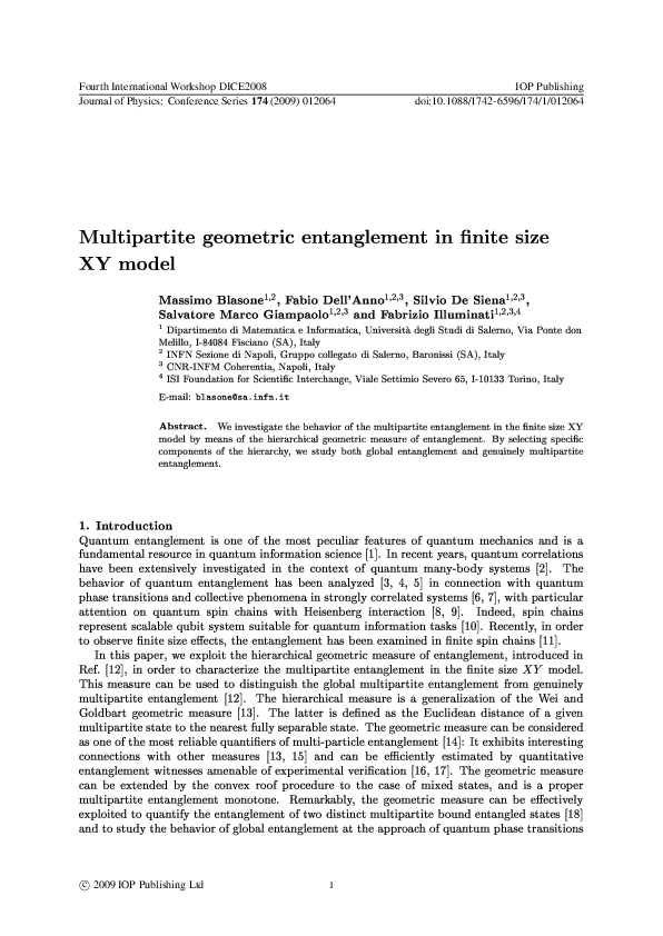 Multipartite geometric entanglement in finite size XY model