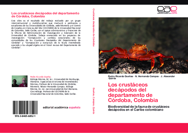 (PDF) Los crustáceos decápodos del Departamento de Córdoba, Colombia ...