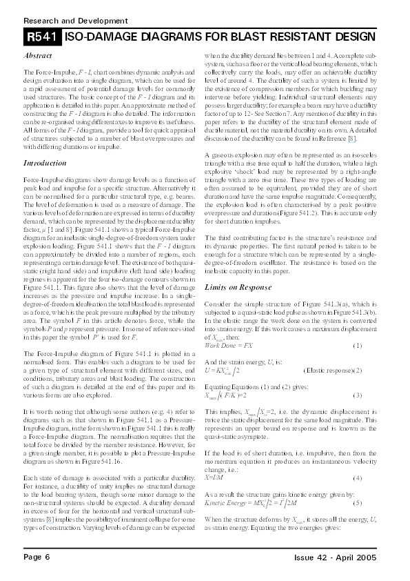 (PDF) Iso-Damage Diagrams for Blast Resistant Design