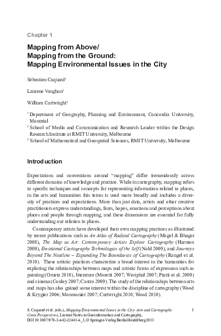 (PDF) Mapping from Above/Mapping from the Ground: Mapping Environmental ...