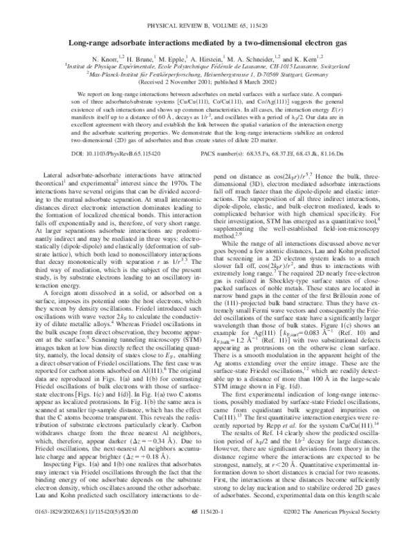 (PDF) Long-range adsorbate interactions mediated by a two-dimensional ...