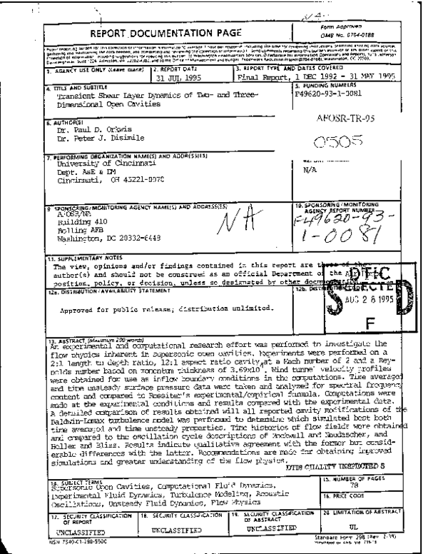 (PDF) Transient Shear Layer Dynamics of Two- and Three- Dimensional ...