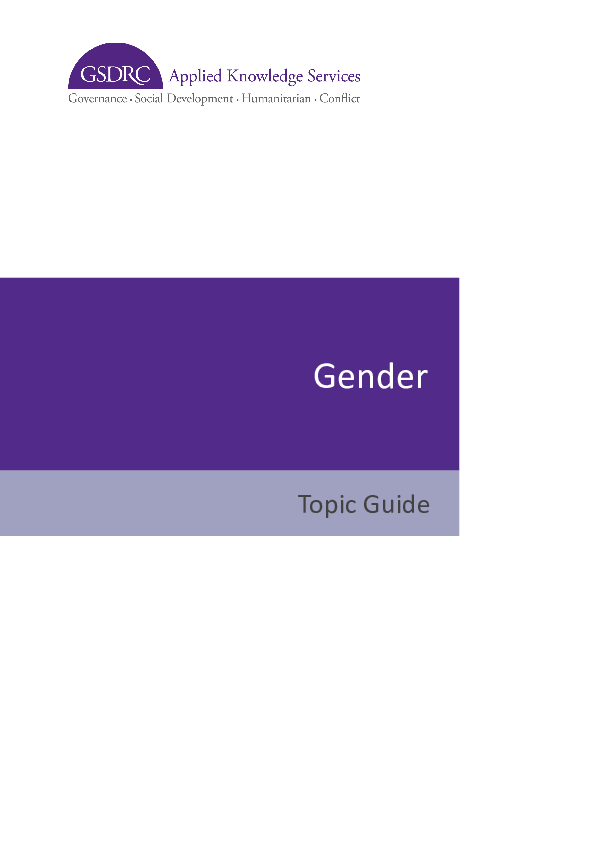 (PDF) Gender Topic Guide