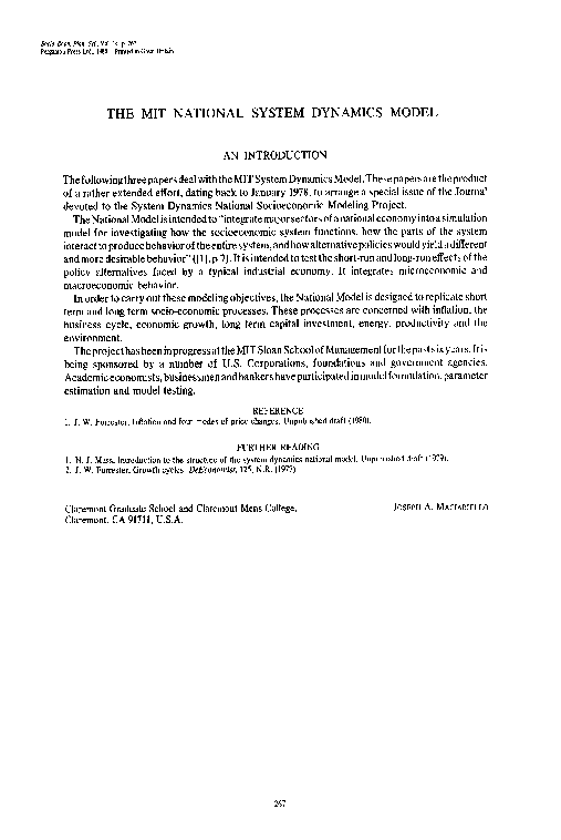 (PDF) The MIT national system dynamics model