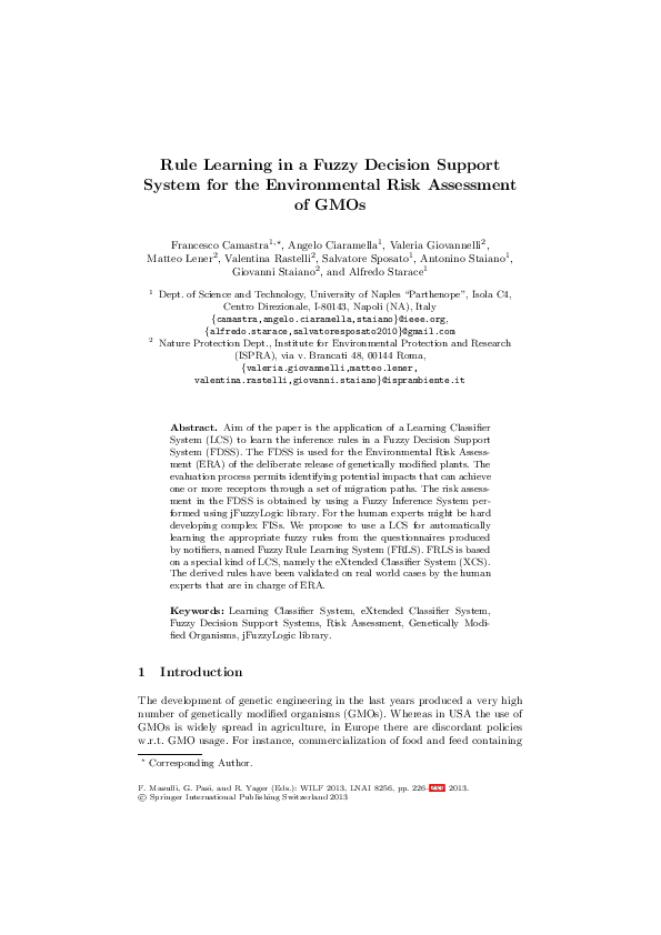 (PDF) Environmental Risk Assessment of Genetically Modified Organisms ...