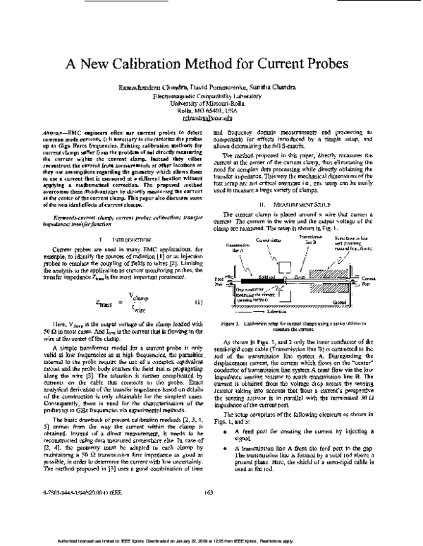 (PDF) A new calibration method for current probes