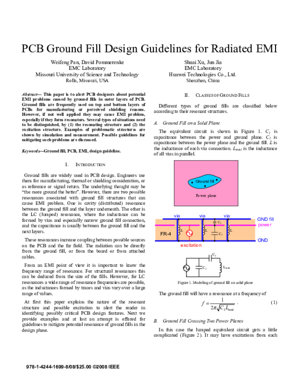 (PDF) PCB ground fill design guidelines for radiated EMI