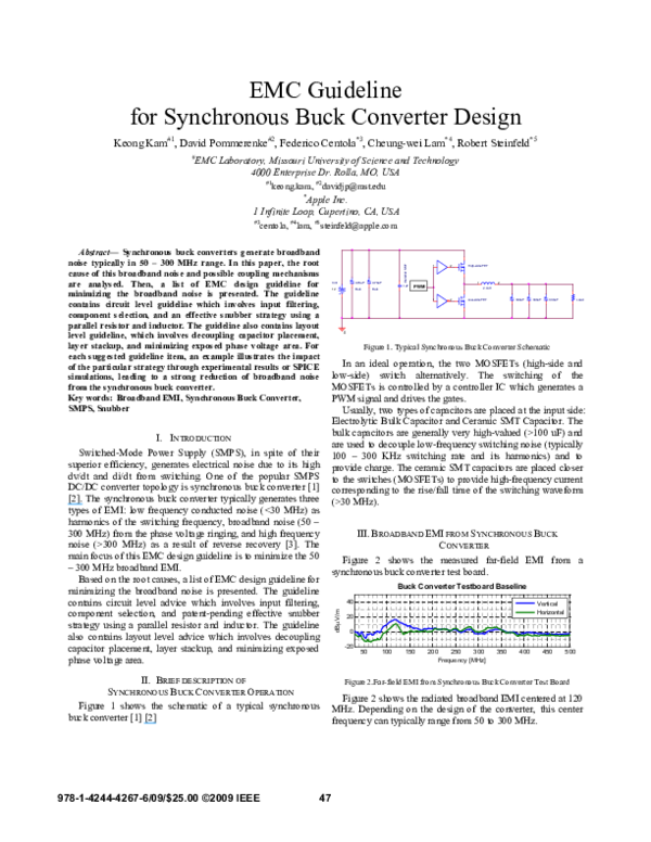 (PDF) EMC guideline for synchronous buck converter design