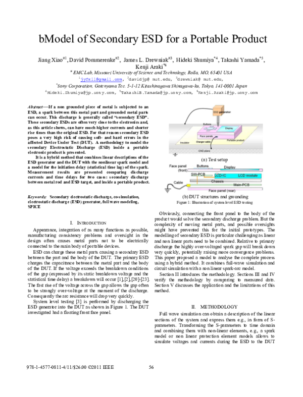 (PDF) bmodel of secondary ESD for a portable product