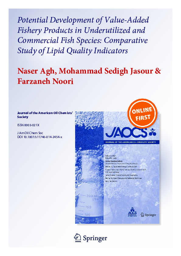 (PDF) Potential Development of Value-Added Fishery Products in ...