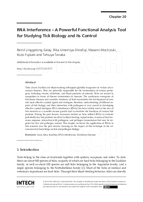(PDF) RNA Interference – A Powerful Functional Analysis Tool for ...