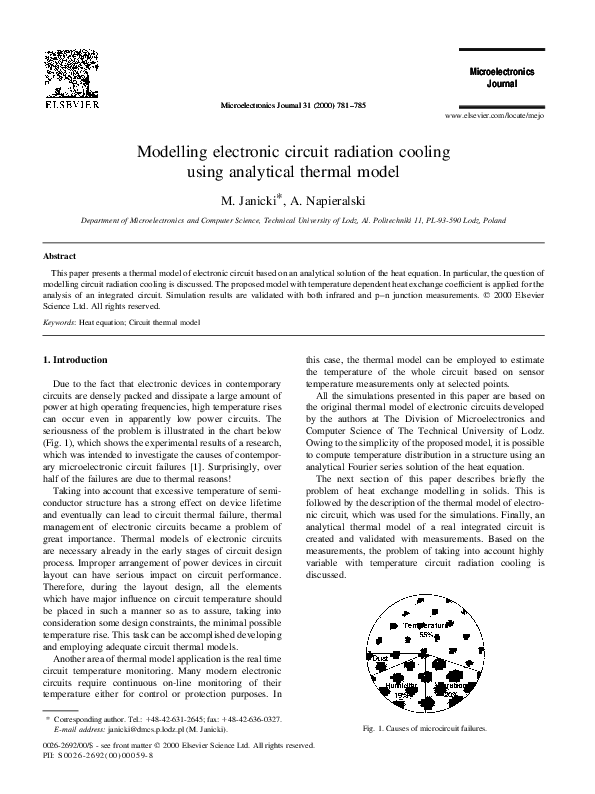 (PDF) Modelling electronic circuit radiation cooling using analytical ...
