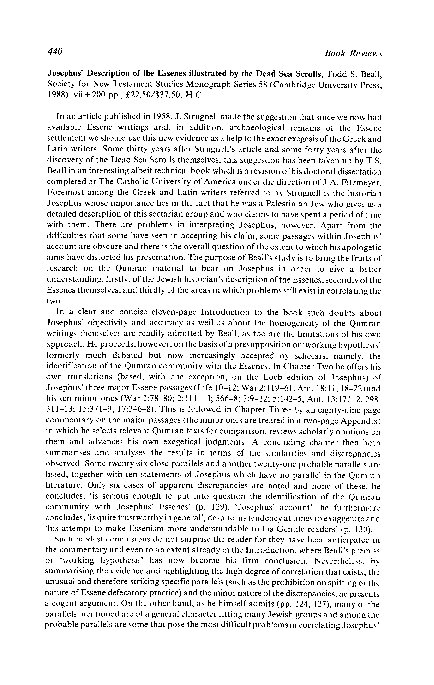 (PDF) Josephus' description of the Essenes illustrated by the Dead Sea ...