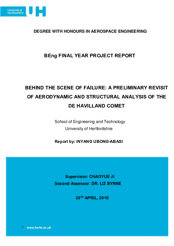 (PDF) BEng FINAL YEAR PROJECT REPORT BEHIND THE SCENE OF FAILURE: A PRELIMINARY REVISIT OF ...