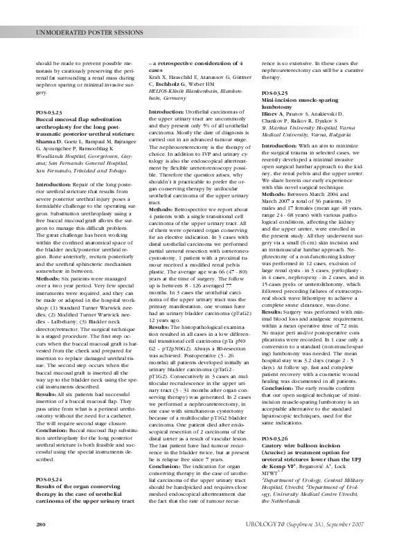 (PDF) POS03.23: Buccal mucosal flap substitution urethroplasty for the ...