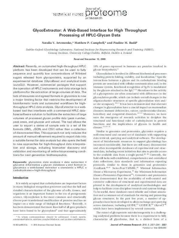 (PDF) GlycoExtractor: a web-based interface for high throughput processing of HPLC-glycan data