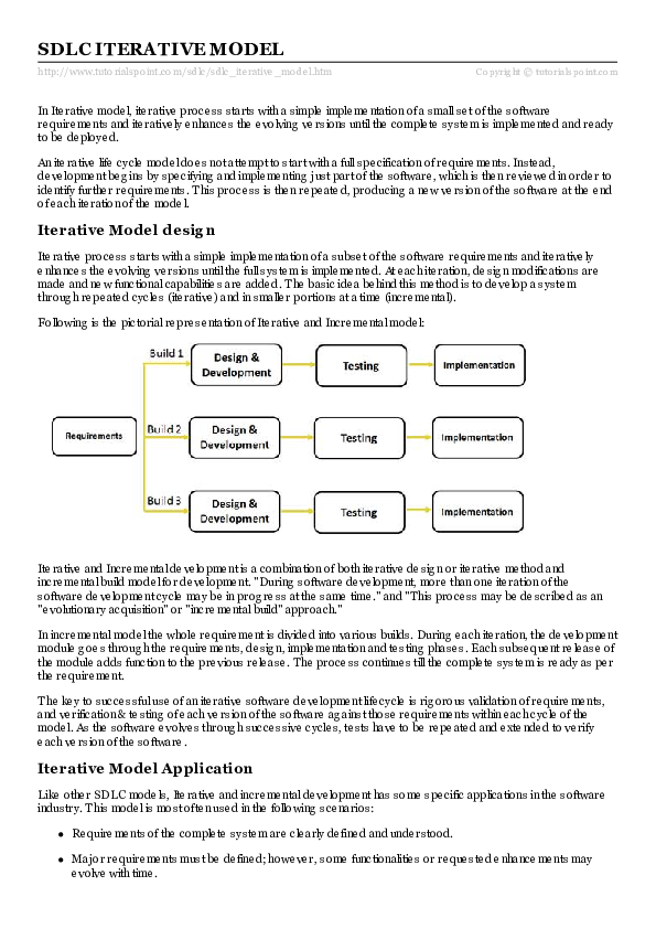 Pdf Sdlc Iterative Model