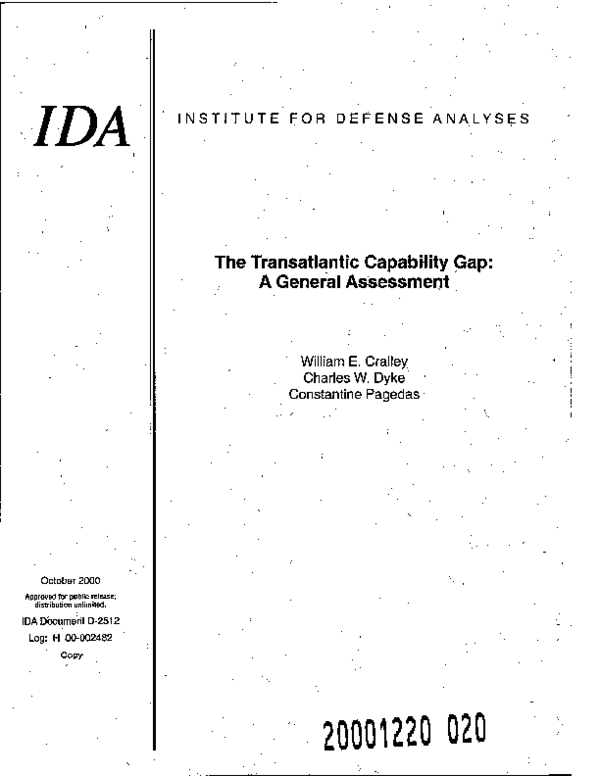 (PDF) The Transatlantic Capability Gap: A General Assessment
