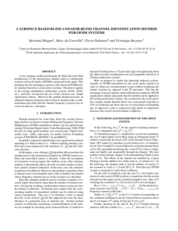(PDF) A subspace based blind and semi-blind channel identification ... (PDF) A subspace based blind and semi-blind channel identification ...