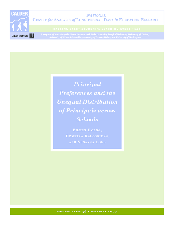 (PDF) Principal Preferences and the Unequal Distribution of Principals ...