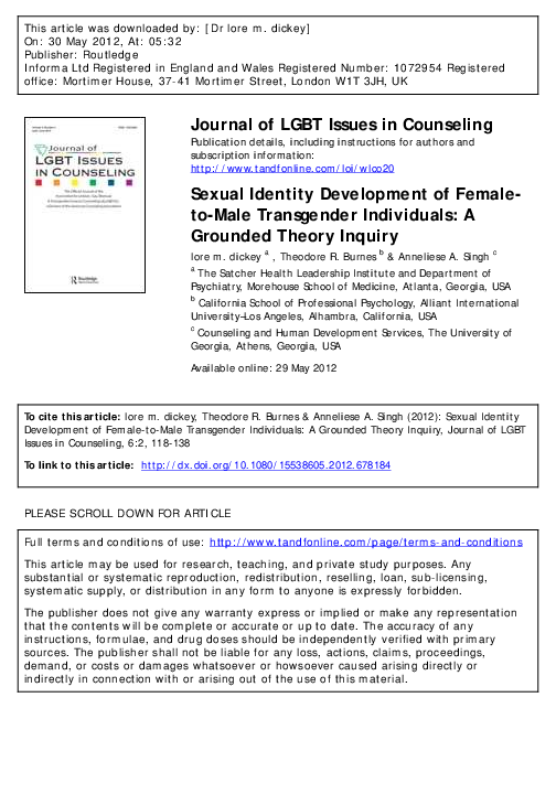 (PDF) Sexual Identity Development of Female-to-Male Transgender ...