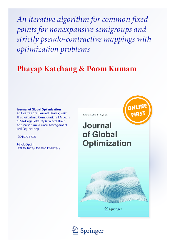 Pdf An Iterative Algorithm For Common Fixed Points For Nonexpansive Semigroups And Strictly