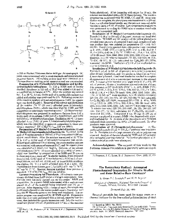 (PDF) The benzoyloxy radical: attempted photochemical generation for ...