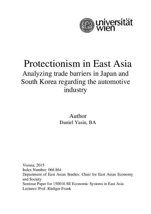 (PDF) Protectionism in East Asia: Analyzing trade barriers in Japan and ...