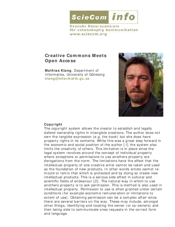 (PDF) Creative Commons Meets Open Access