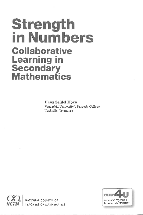 (PDF) Strength in numbers: Collaborative learning in secondary mathematics