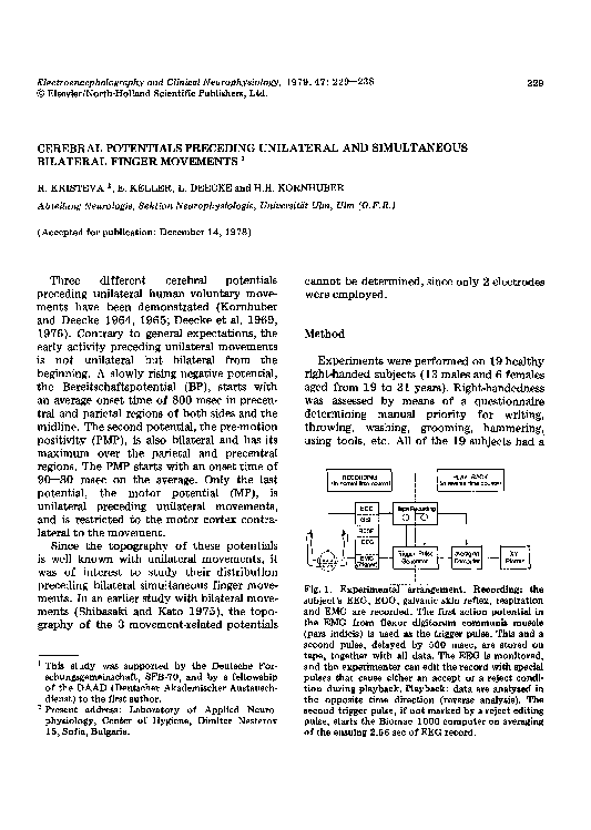 (PDF) Cerebral potentials preceding unilateral and simultaneous ...