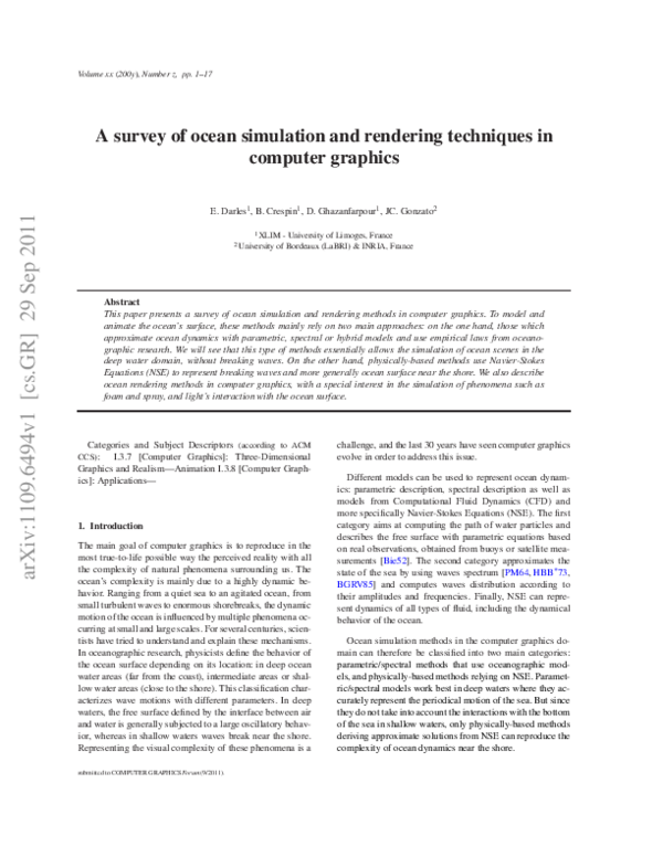 (PDF) A Survey of Ocean Simulation and Rendering Techniques in Computer ...