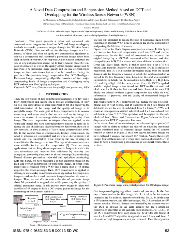 (PDF) A Novel Data Compression and Suppression Method based on DCT and ...